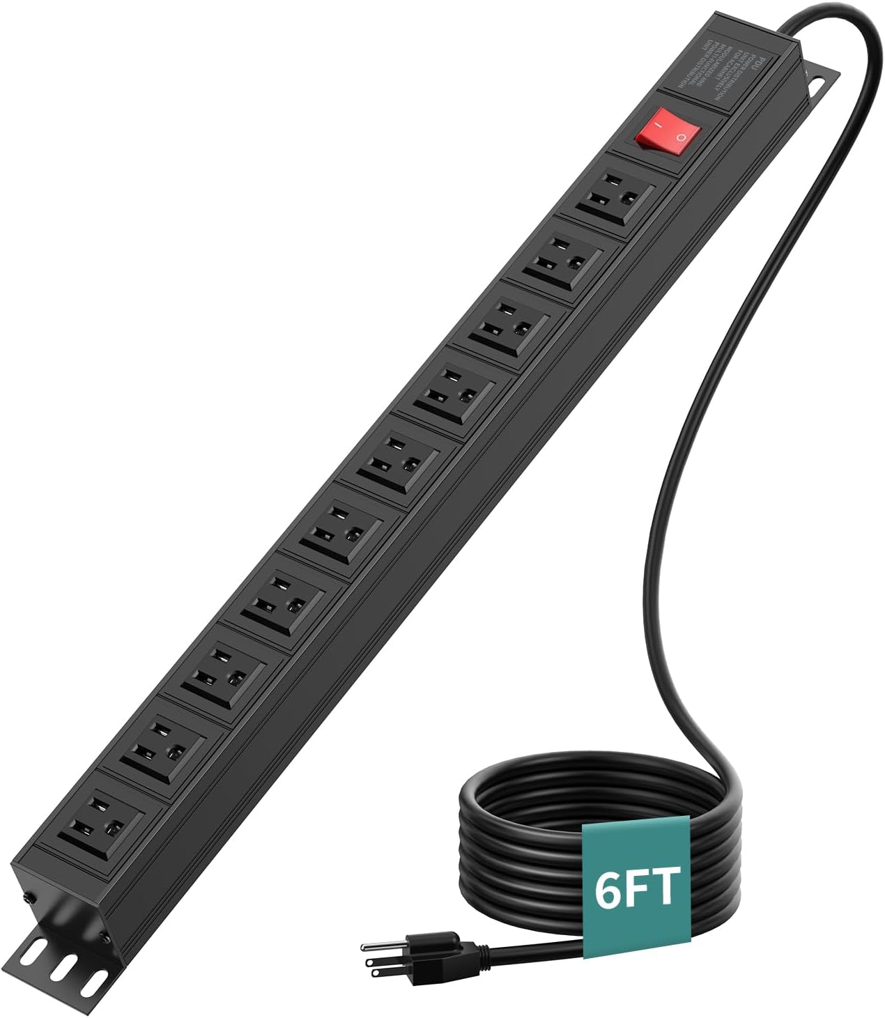 Amazon.com: 16 Outlets Long Power Strip Metal Wall Mount Power Strip 10 ...