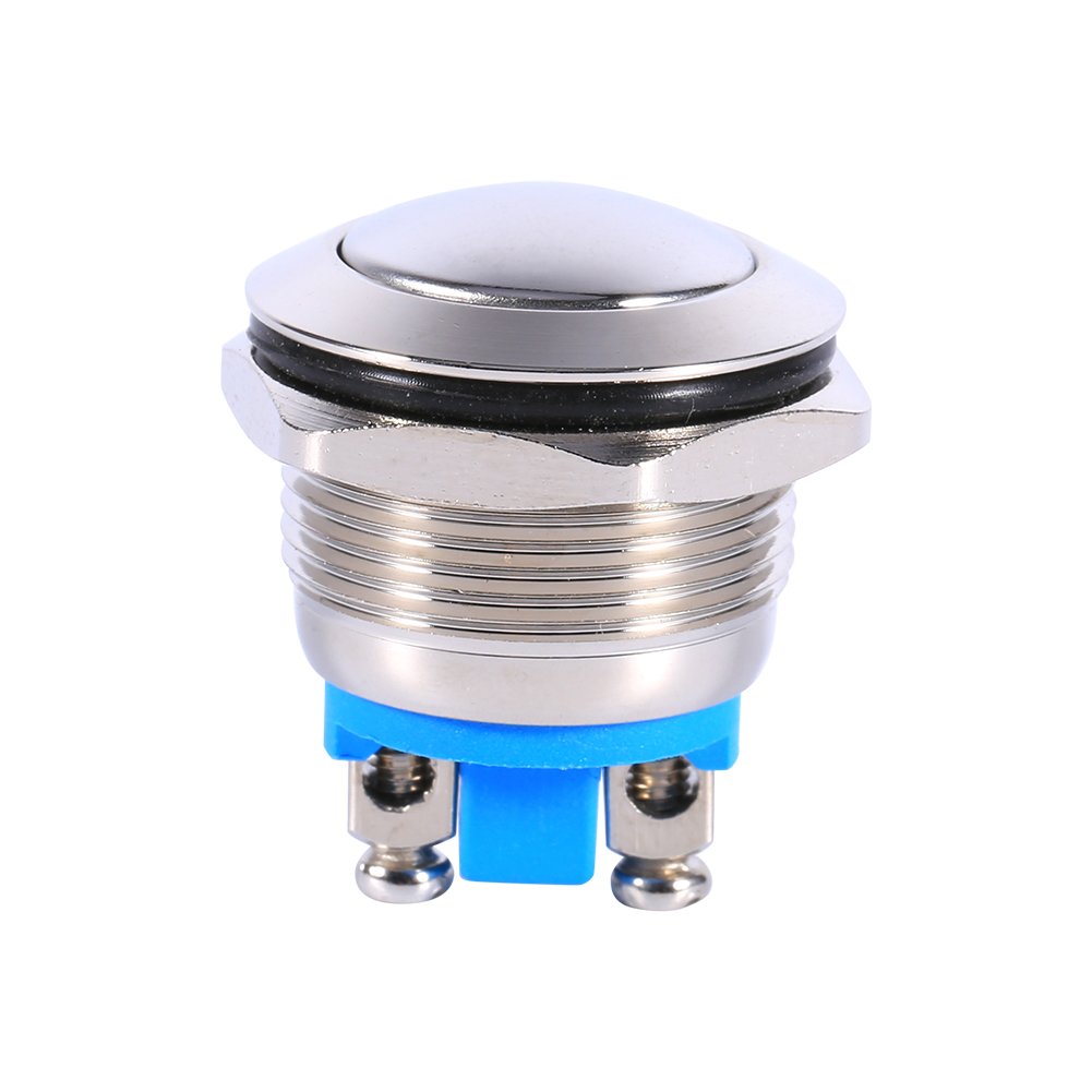 Buy Qiilu Momentary Metal Push Button Switch 12V 19mm Momentary Toggle ...