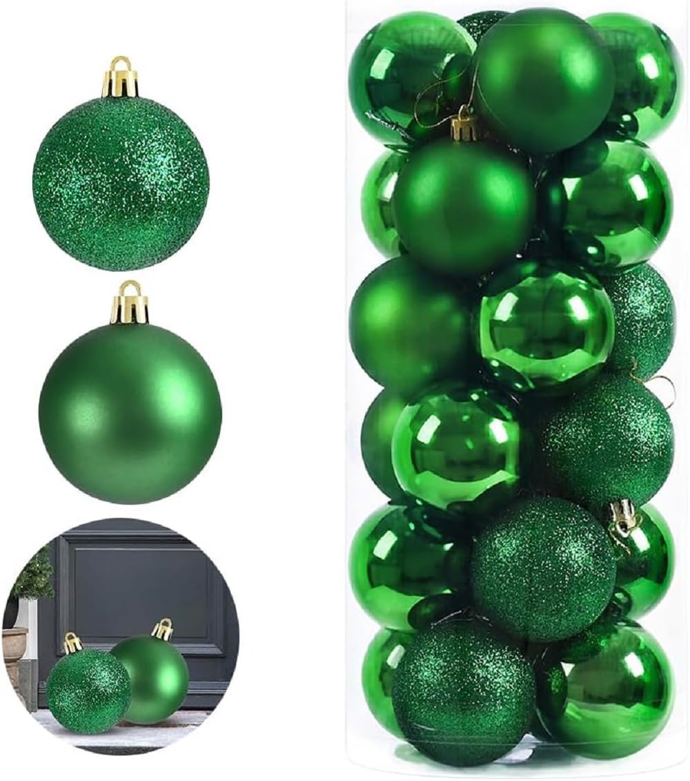 Amazon.com: 24pcs Mini Christmas Balls Ornaments, Shatterproof ...