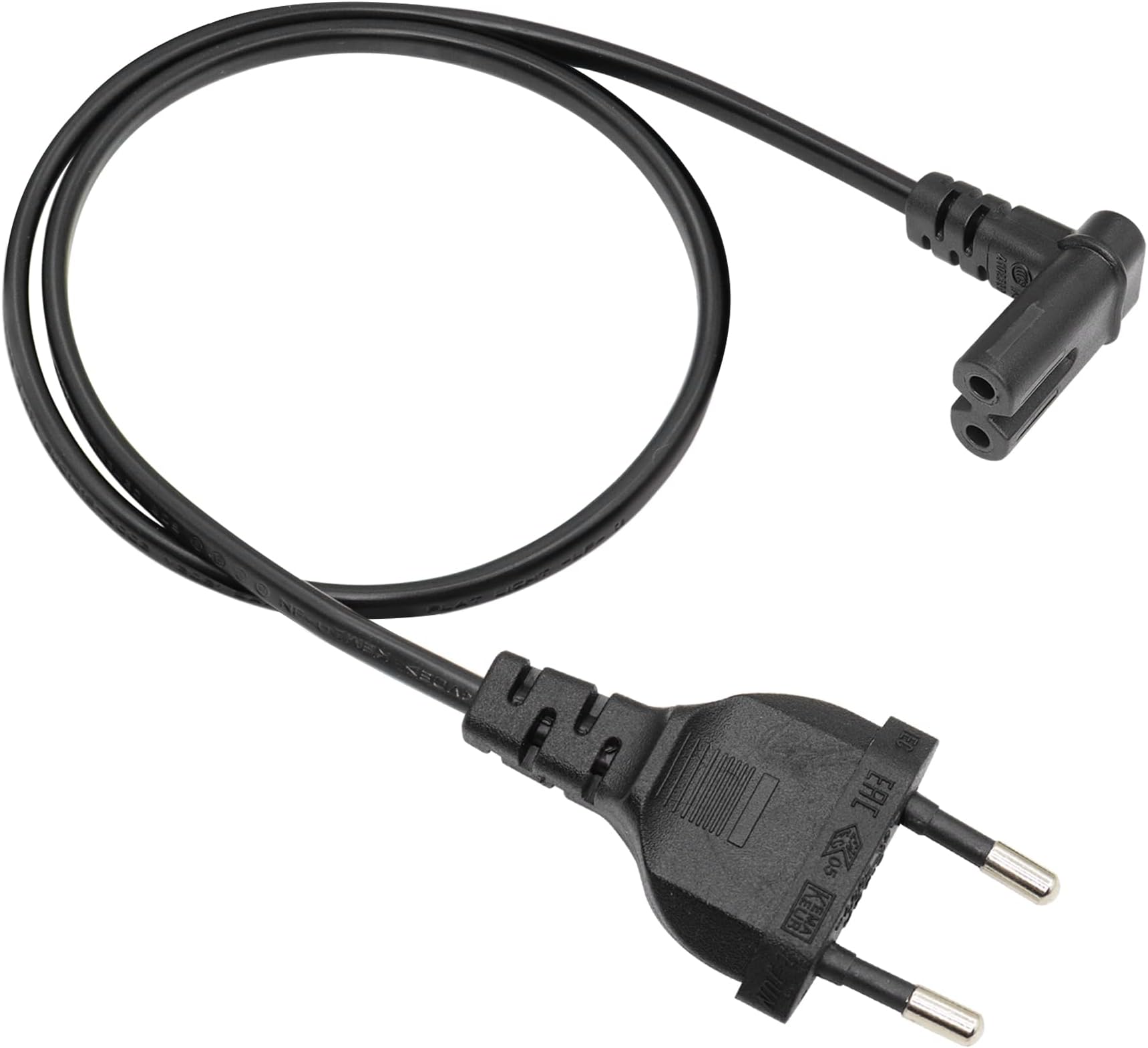 Hama Euro-Netzkabel 2-polig 1,4m, gerade Stromkabel schwarz: Amazon.de ...