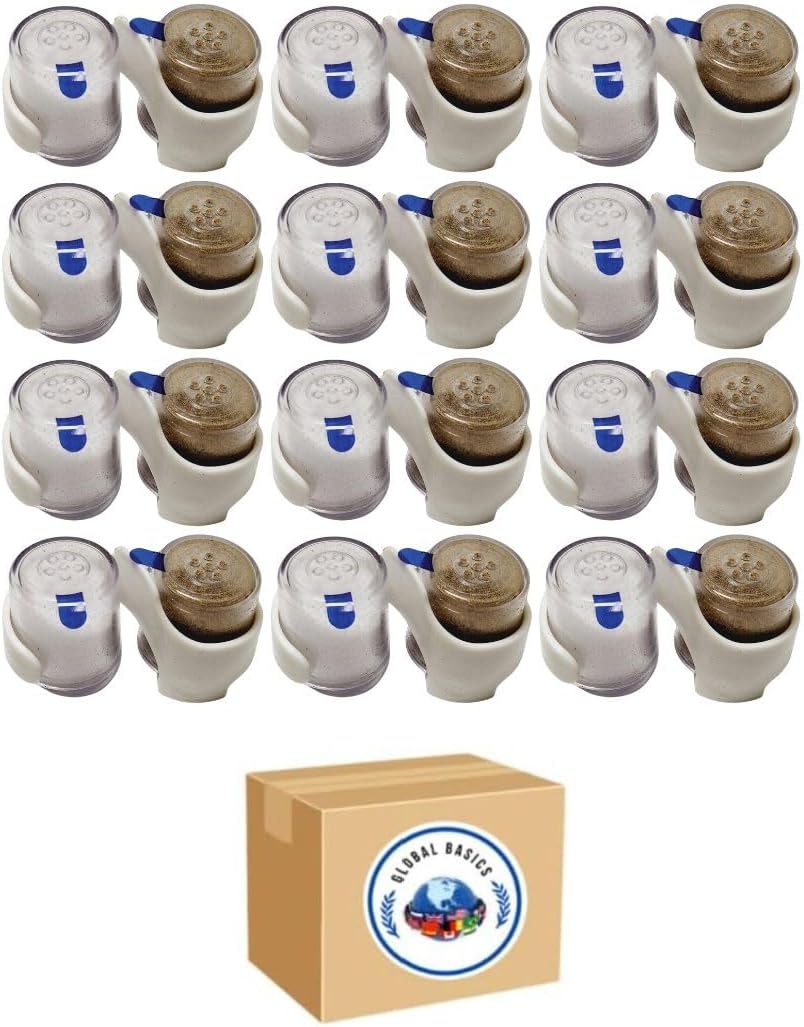 Amazon.com: Set of 24 Mini Salt and Pepper Shakers (Glass and Stainless ...