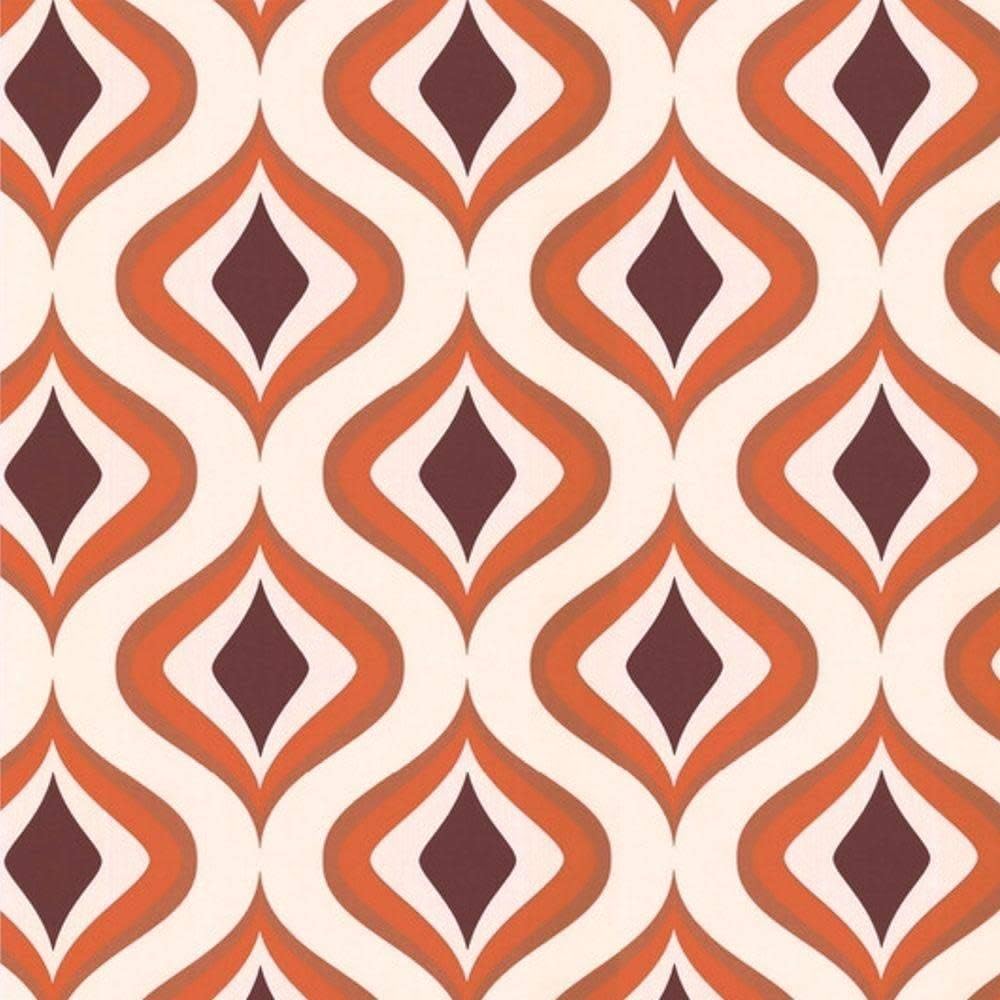 15195 Trippy, Orange Wallpaper roll - Amazon.com