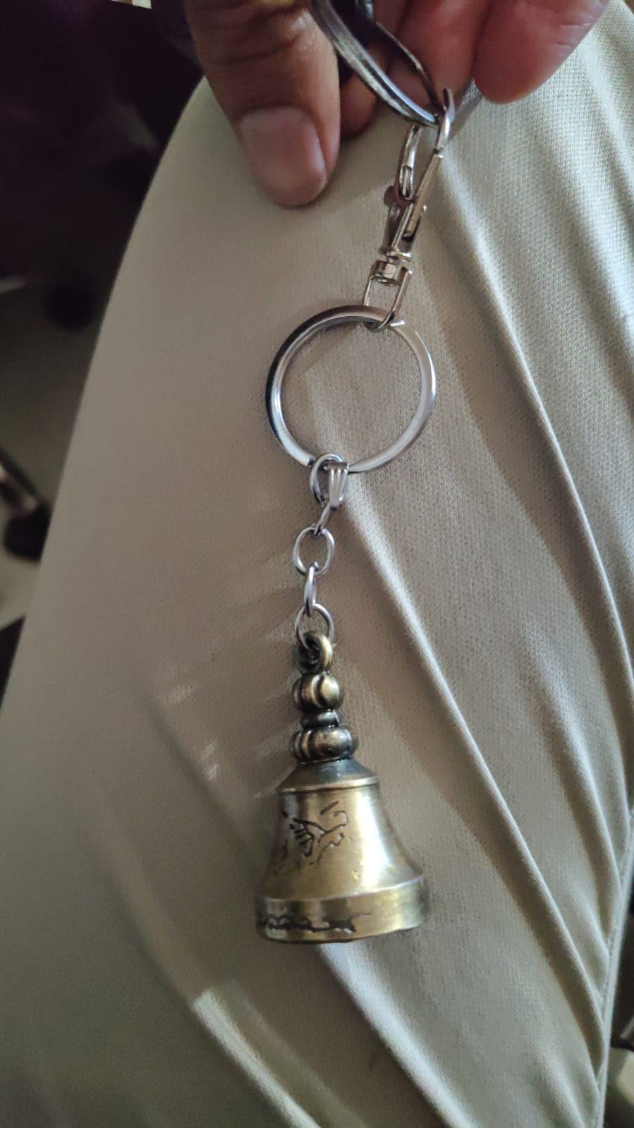 Ringzanio Guardian Bell Keychain for Bike & Car | Tibetan Texture Bell ...
