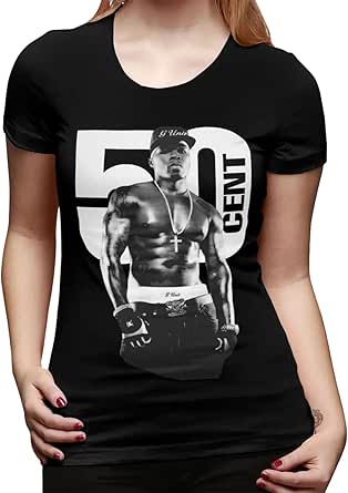 Chlgear 50 Rapper Cent Singer Women Short Sleeve T-Shirt Crewneck ...