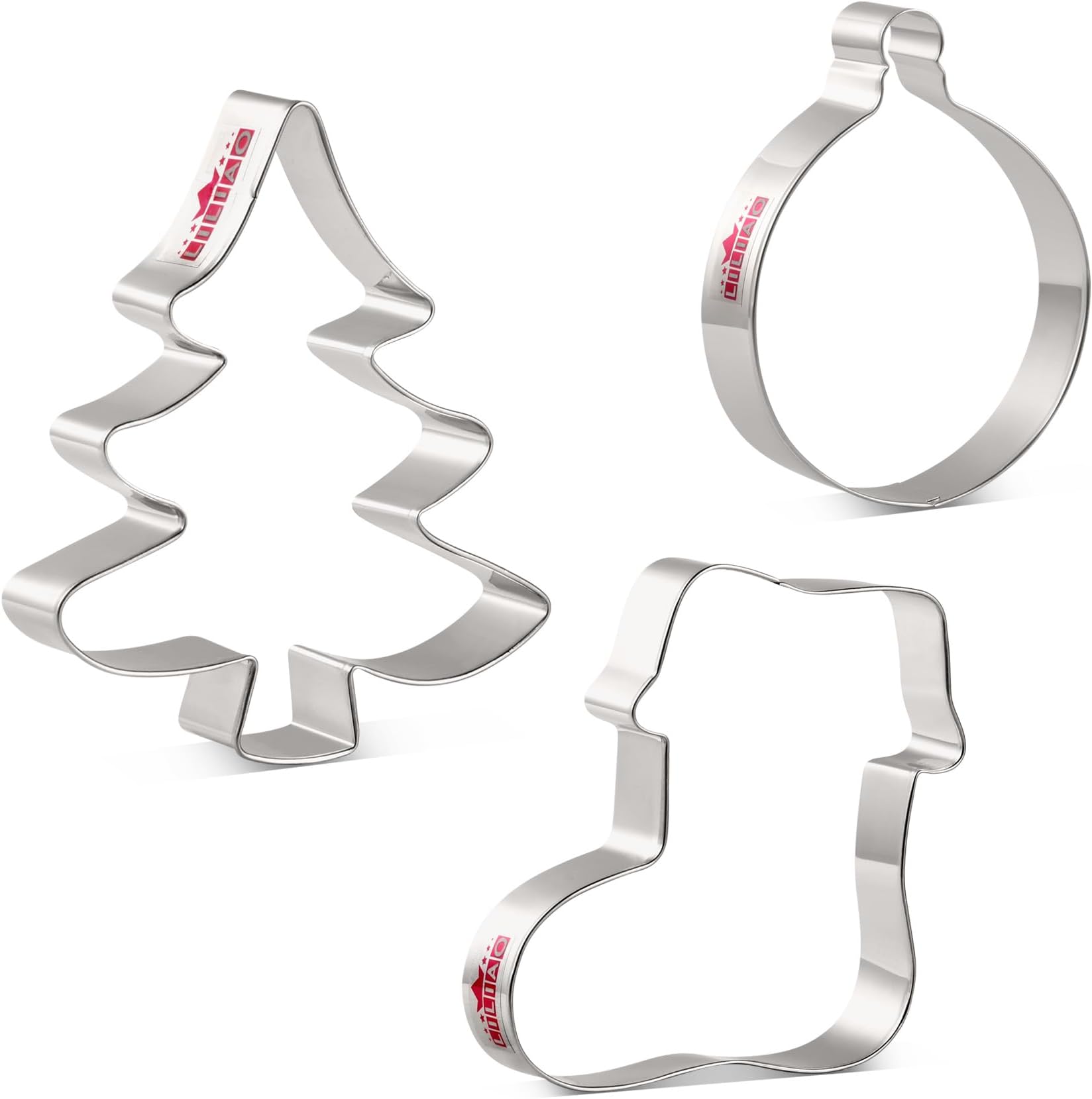 Amazon.com: Patisse Christmas Tree Cookie Cutter set made of stainless ...