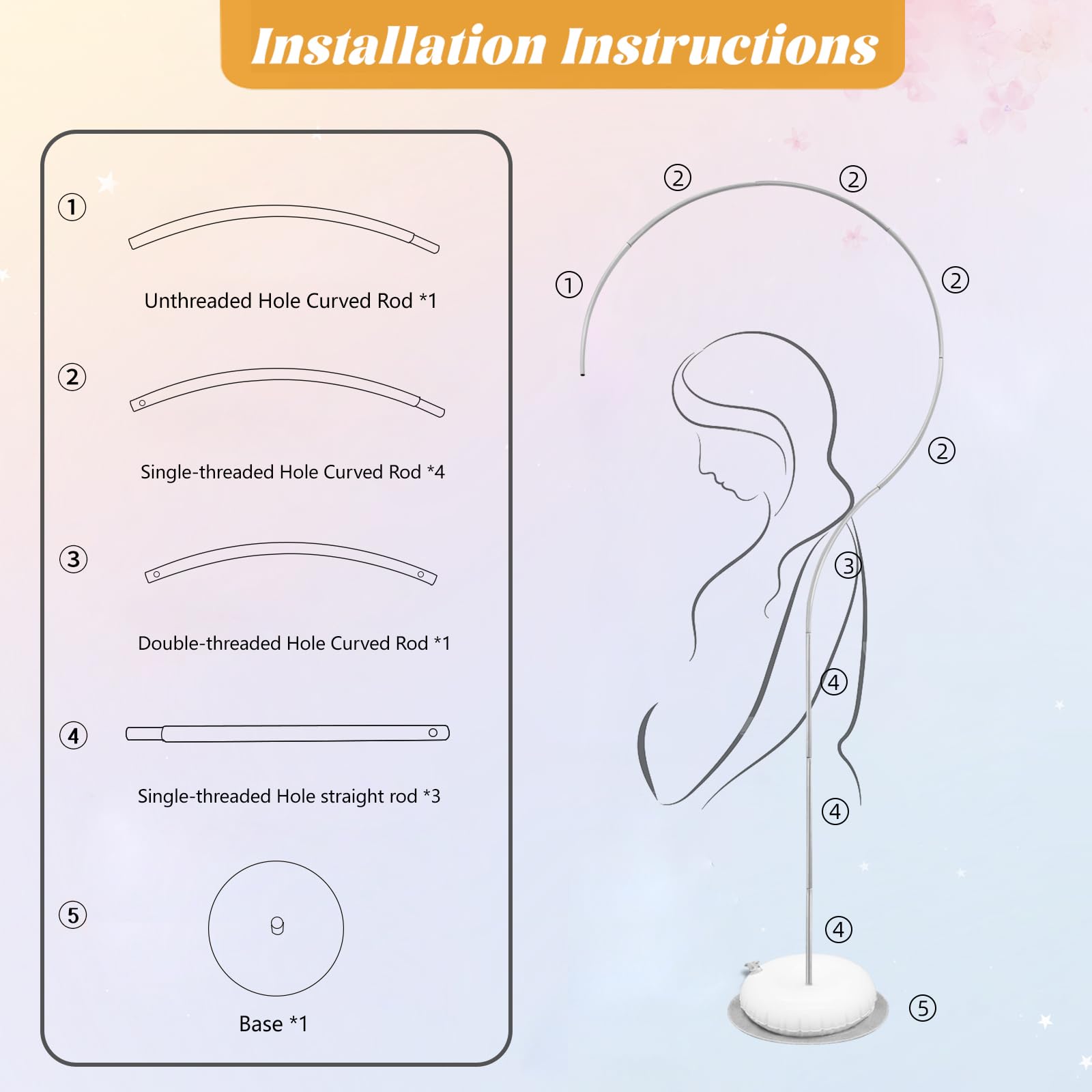 Snapklik.com : ZpigToor Metal Question Mark Arch Backdrop Stand Gender ...