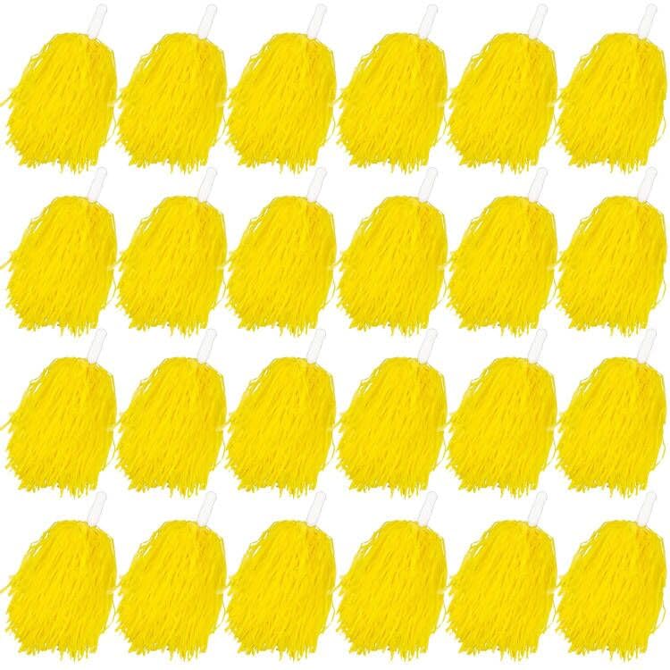 Amazon.com: 24 Pack Cheerleading Pom Poms, Plastic Cheer Pom Poms with ...