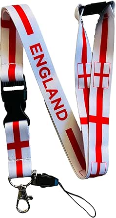 Amazon.com: England / English Neck Lanyard / Keychain With Detachable ...
