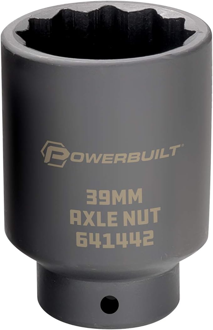 Amazon.com: Powerbuilt 39mm Axle Nut Socket, 1/2 Inch Drive, Use with ...