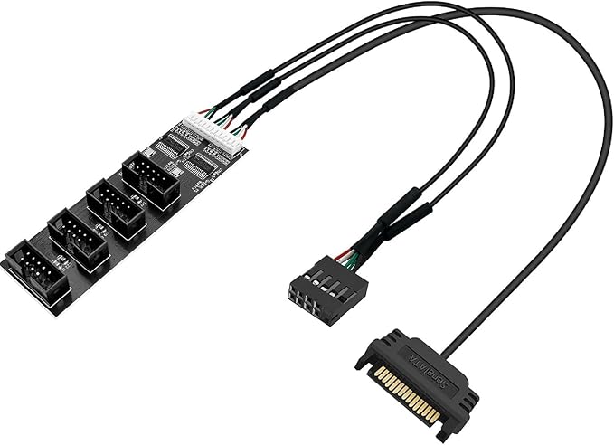 Amazon.com: HOXIBSL Internal USB 2.0 Hub Header Splitter with SATA ...