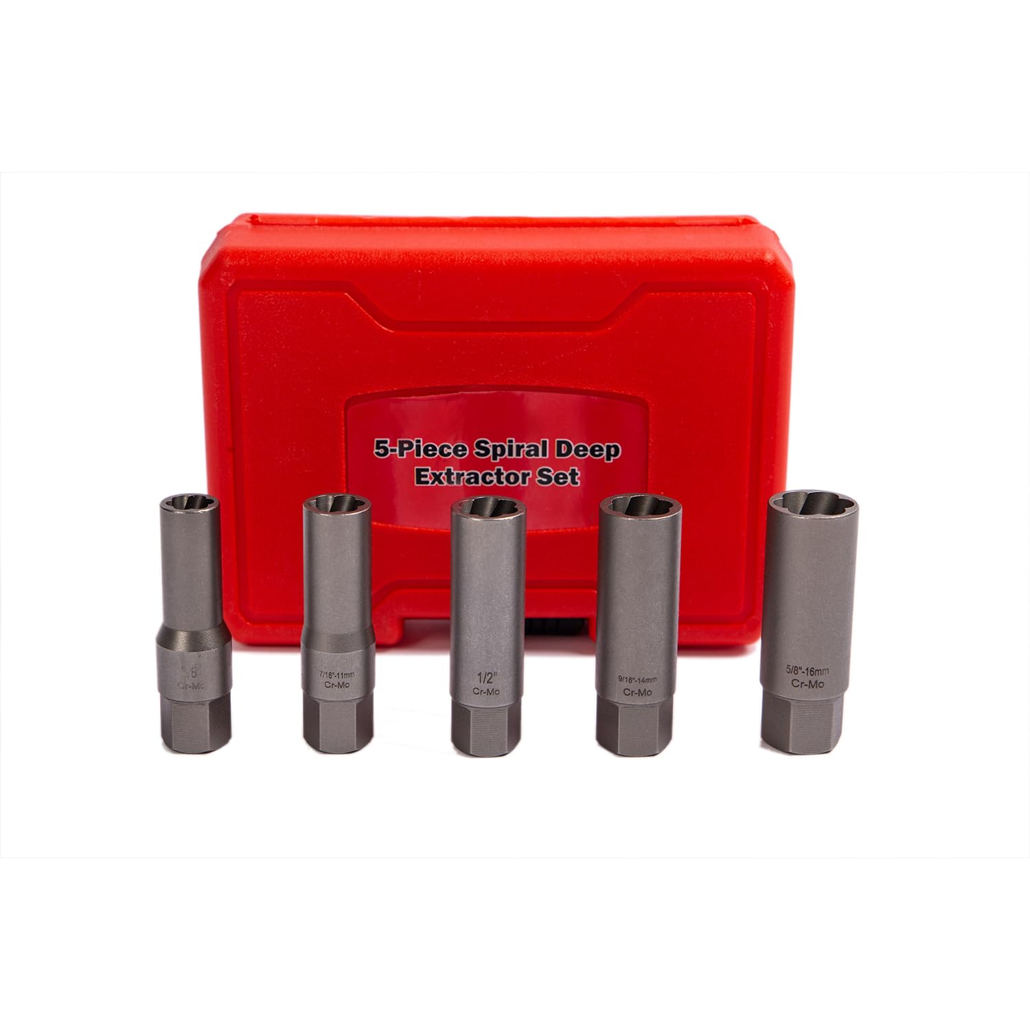 Snapklik.com : 5PCS Spiral Type Deep Bolt Extractor Set,Spark Plug ...