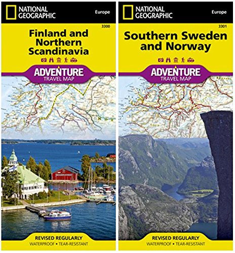 Amazon.com: Scandinavia Adventure Travel Map Pack: Norway Sweden ...