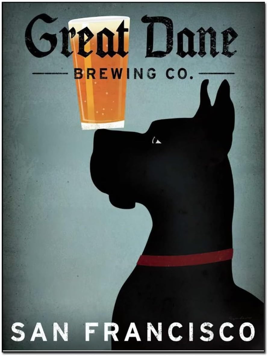 Black Great Dane Brewing Co San Francisco Great Dane Beer Signs ...