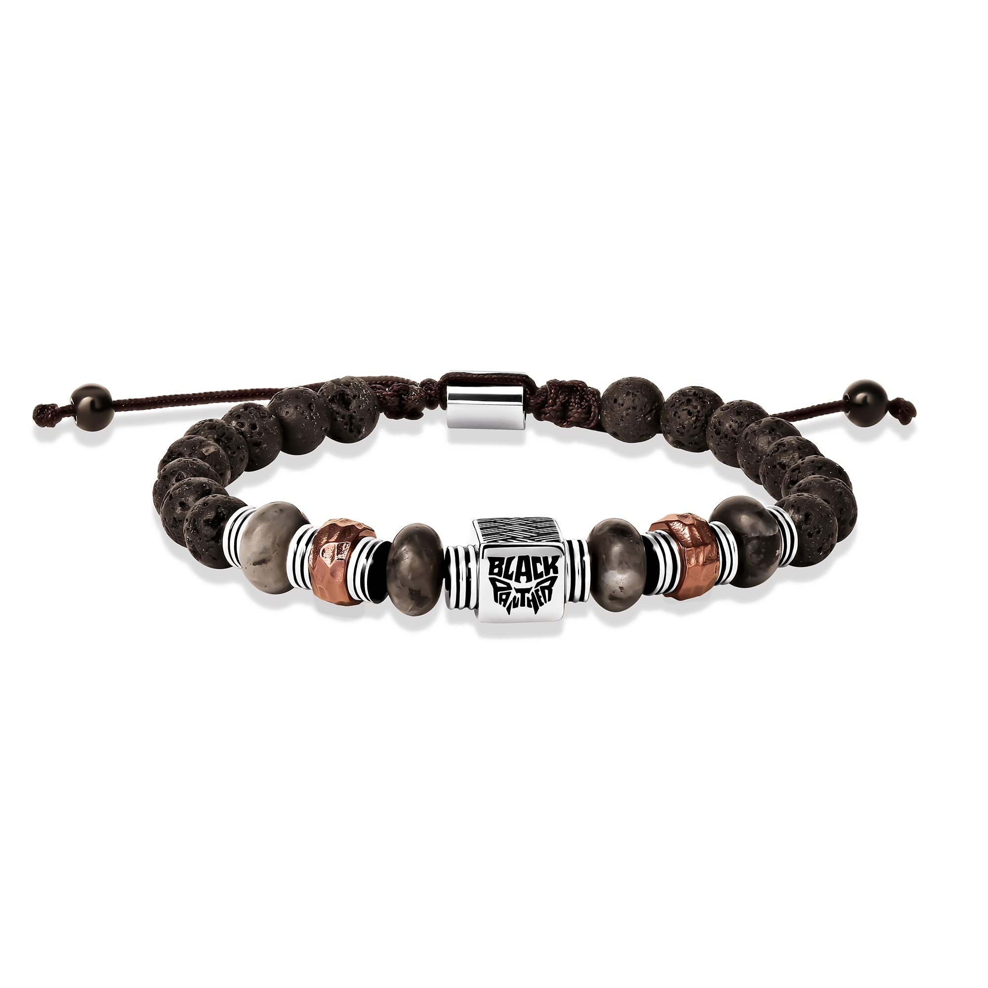 Amazon.com: Marvel Black Panther Mens Bracelet - Adjustable Stainless ...