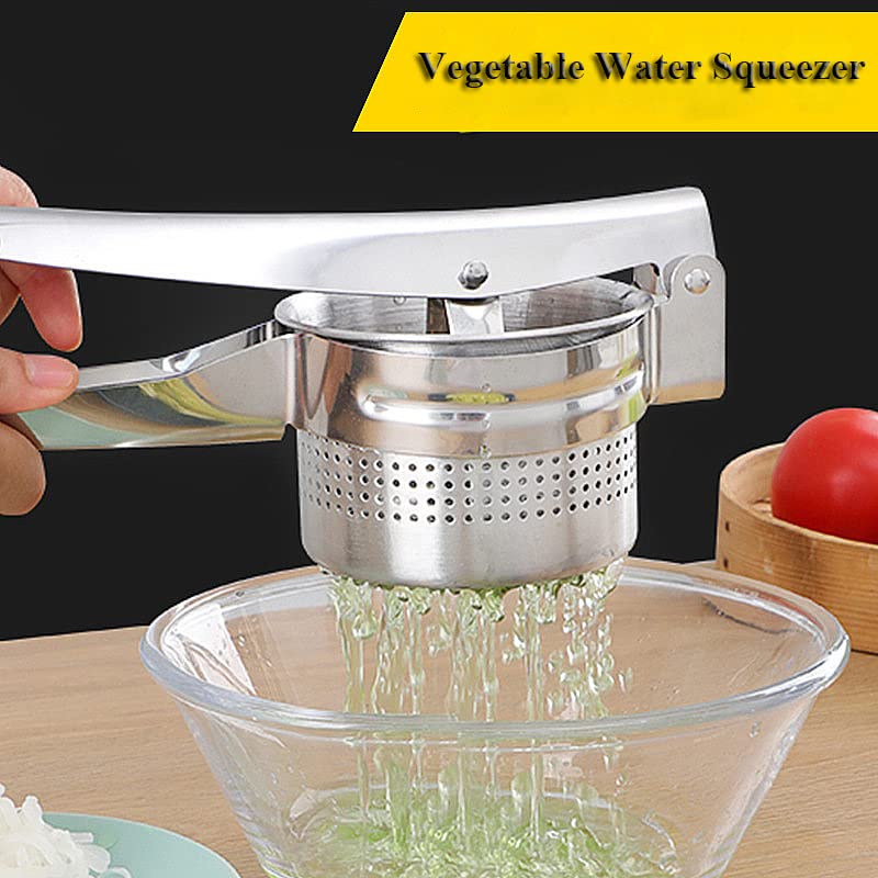 Snapklik.com : Stainless Steel Vegetable Squeezer, Upgrade Red Silicone ...