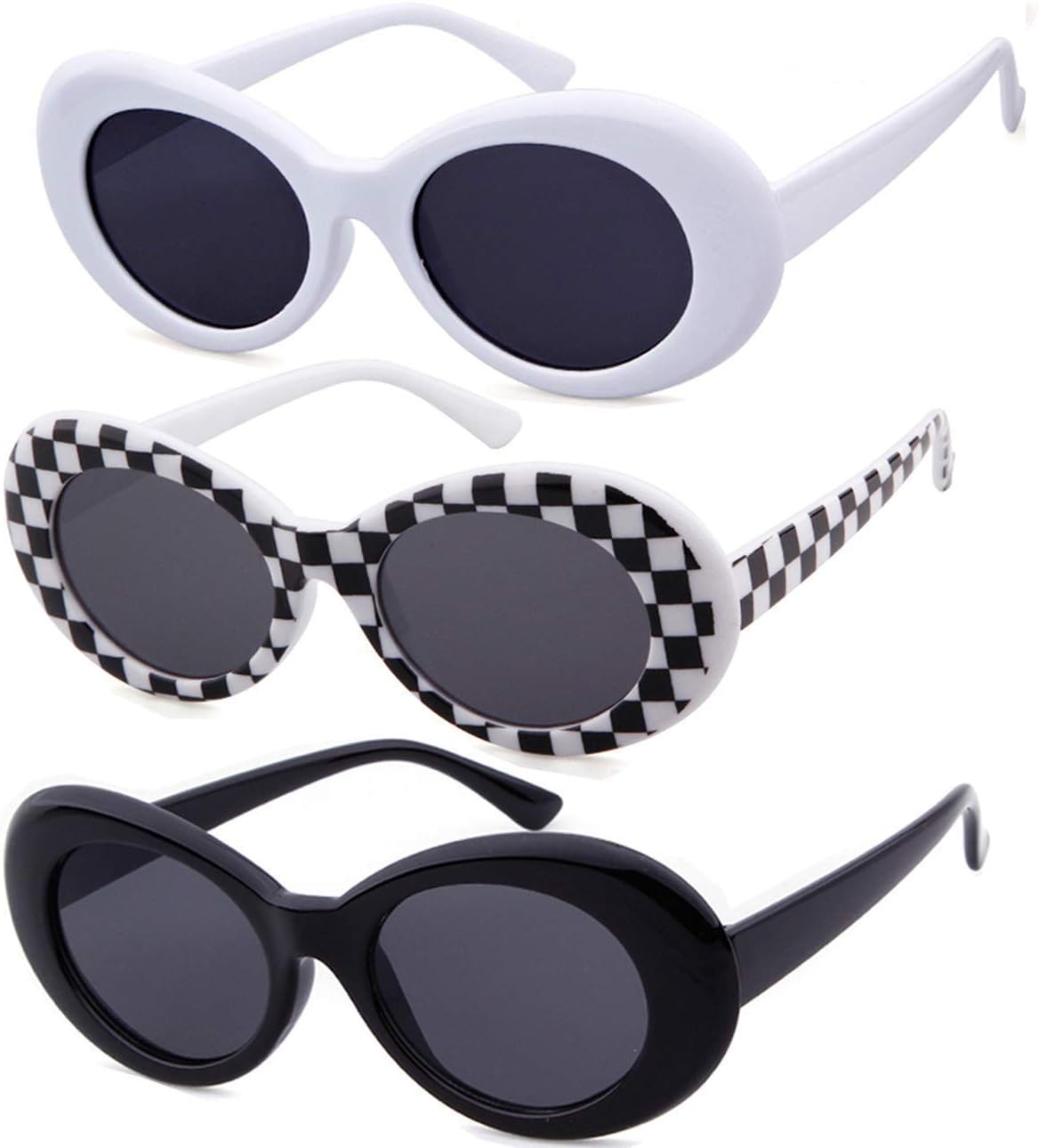 Amazon.com: Laurinny Authentic Clout Goggles Bold Oval Retro Mod ...