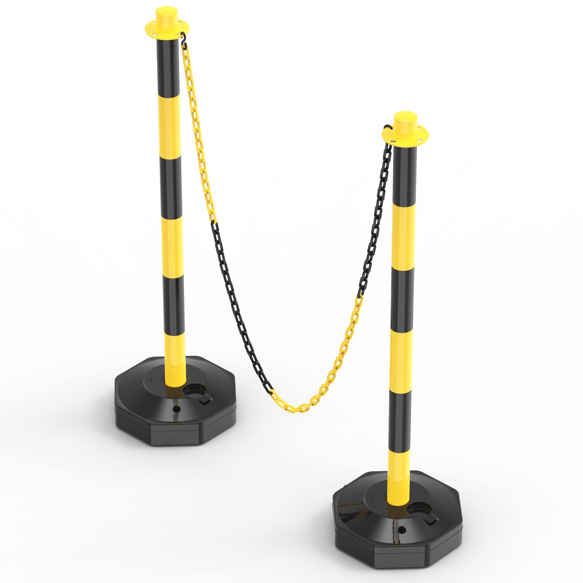 SIMAZO 2 Pack Traffic Delineator Post Cones with Fillable Base ...