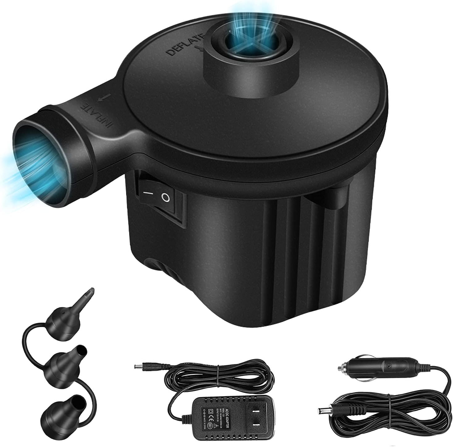 Amazon.com: Electric Air Pump, High Power Quick-Fill Air Mattress ...