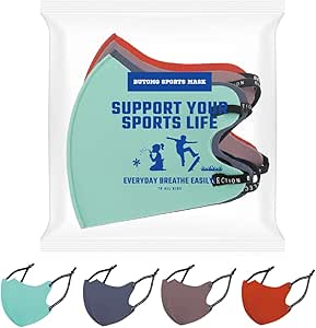 Amazon.co.jp: [Butomo] スポーツマスク 4枚組 洗える 調整紐付き メンズ おしゃれ 呼吸しやすい 通気性 伸縮素材 ...