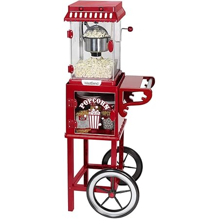 Amazon.com: Nostalgia Popcorn Maker Professional Cart, 8 Oz Kettle ...
