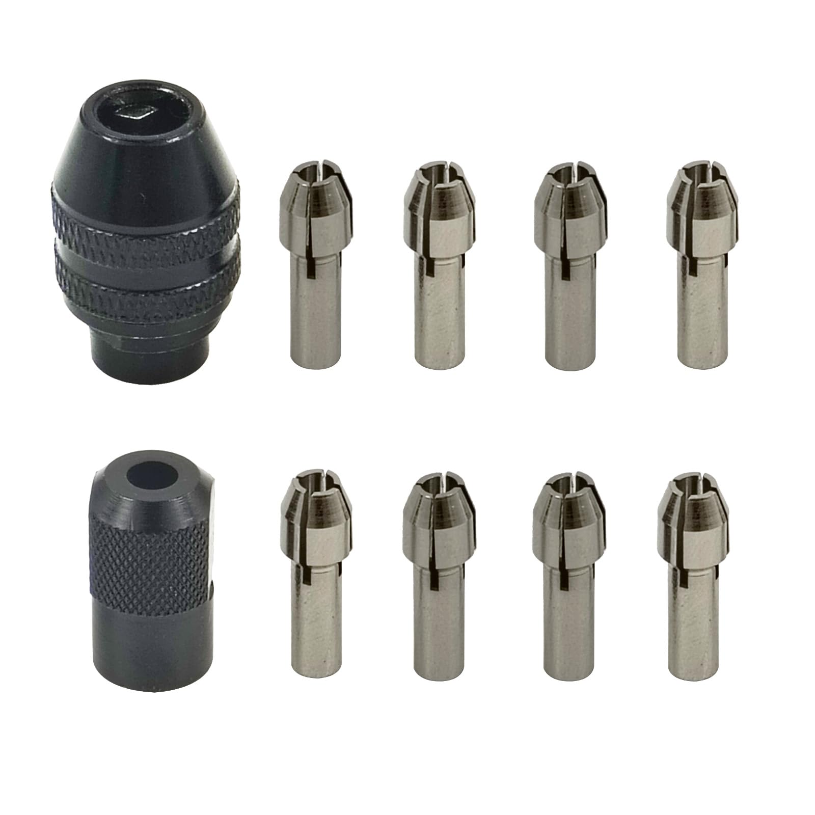 10 Pcs 1/8'' Collet Nut Set - Includes 1/8'' Collet + Clamping Nut + 3 ...
