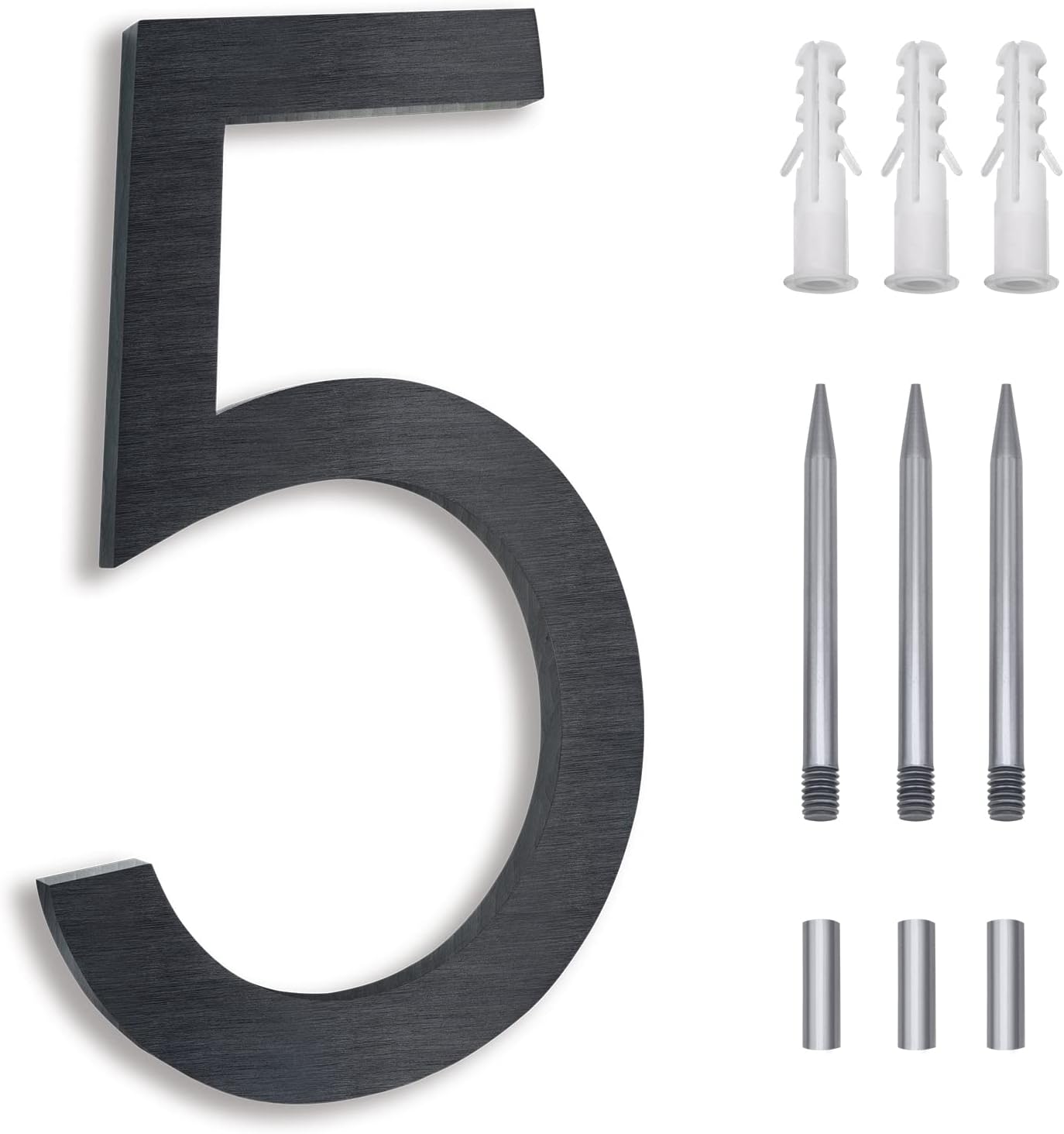 Amazon.com: Black house numbers 7 Inch, Modern Address Numbers For ...