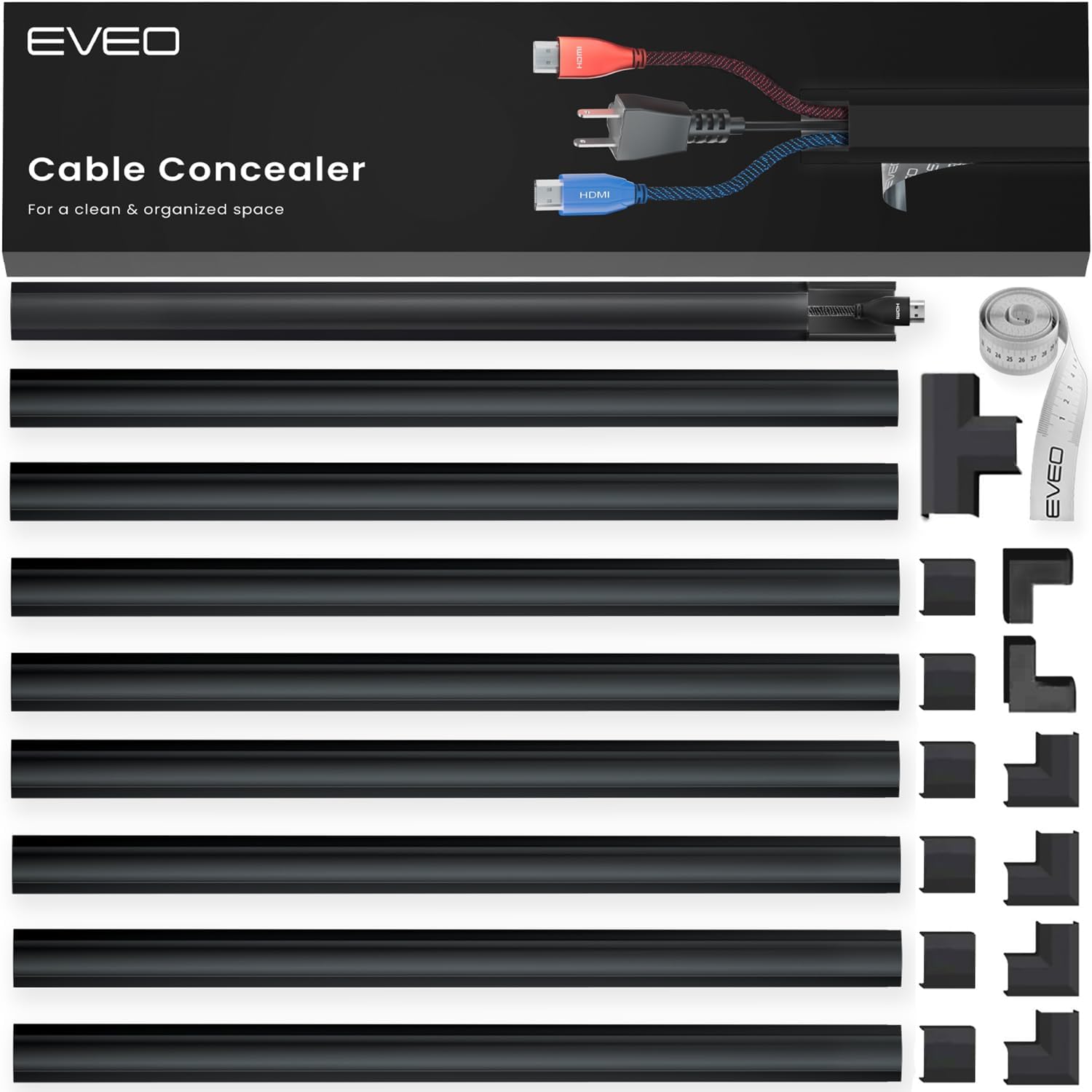 Amazon.com: Simple Cord Cable Concealer On-Wall Cord Covers with 6, 25 ...