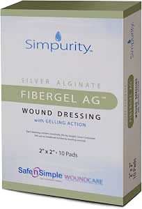 Amazon.com: Safe n’ Simple AG Gelling Fiber Silver Wound Dressing - 2 ...