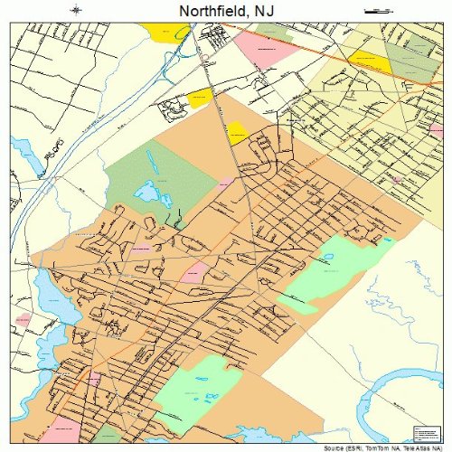 Amazon.com: Large Street & Road Map of Northfield, New Jersey NJ ...