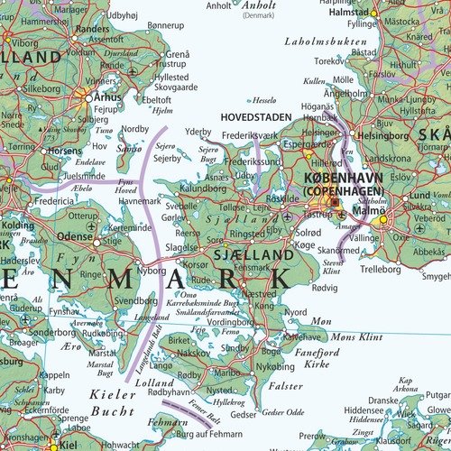 Jutland Peninsula Physical Map