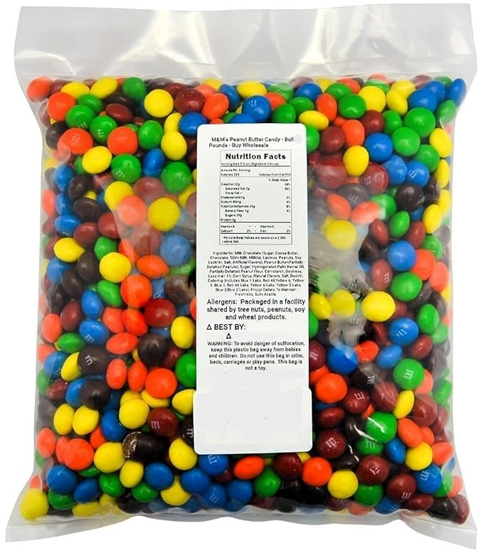 Amazon.com : M&M Milk Chocolate Candy - Bulk Chocolate Candy Delicious ...