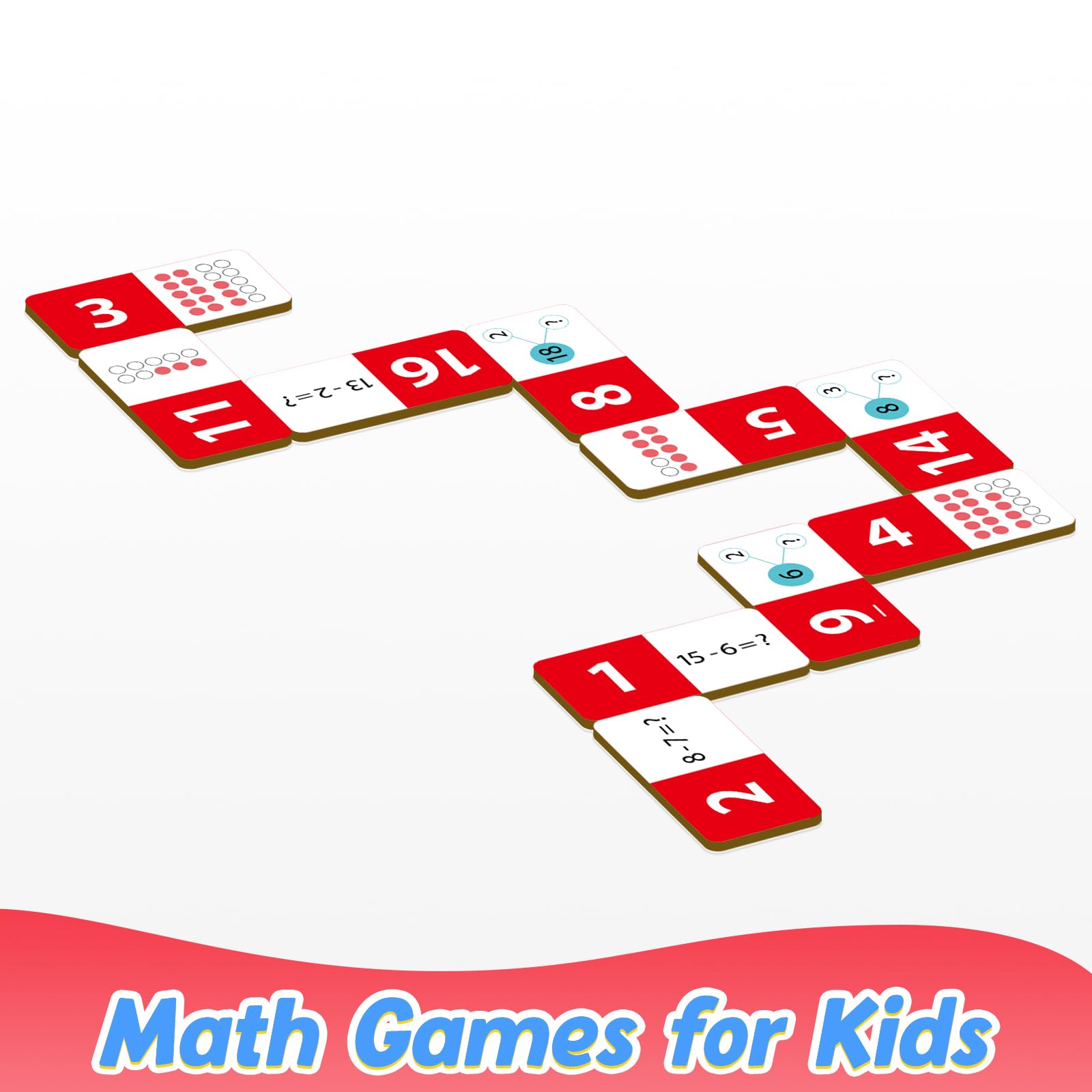 Snapklik.com : Subtraction Dominoes Set,Math Manipulatives Games For ...