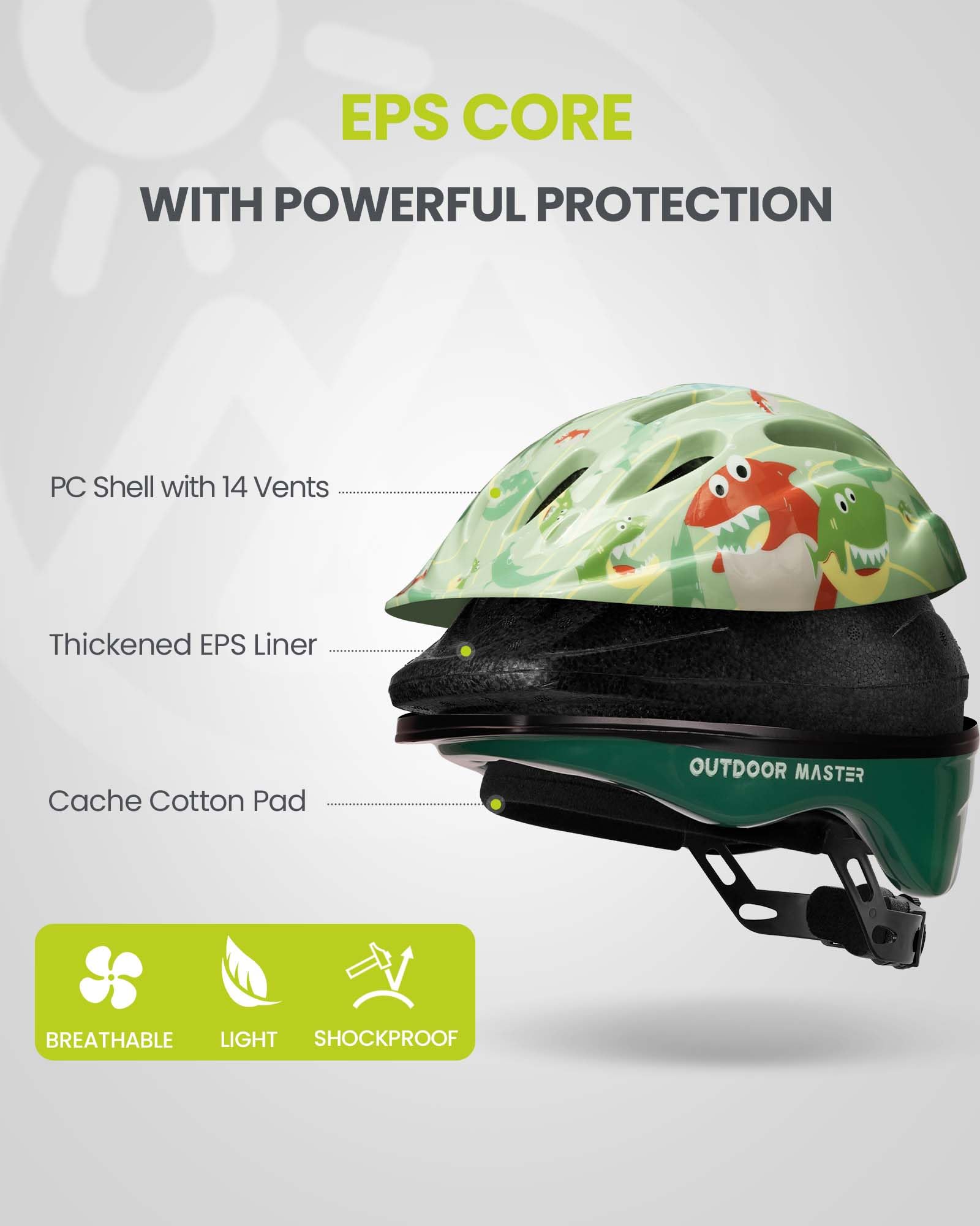 Snapklik.com : OutdoorMaster Kids Bike Helmet - From Toddler To Youth ...