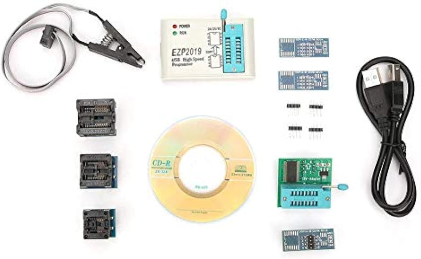 EZP2019 USB Programmer, High Speed USB EEPROM Flash Programmer for 24 ...