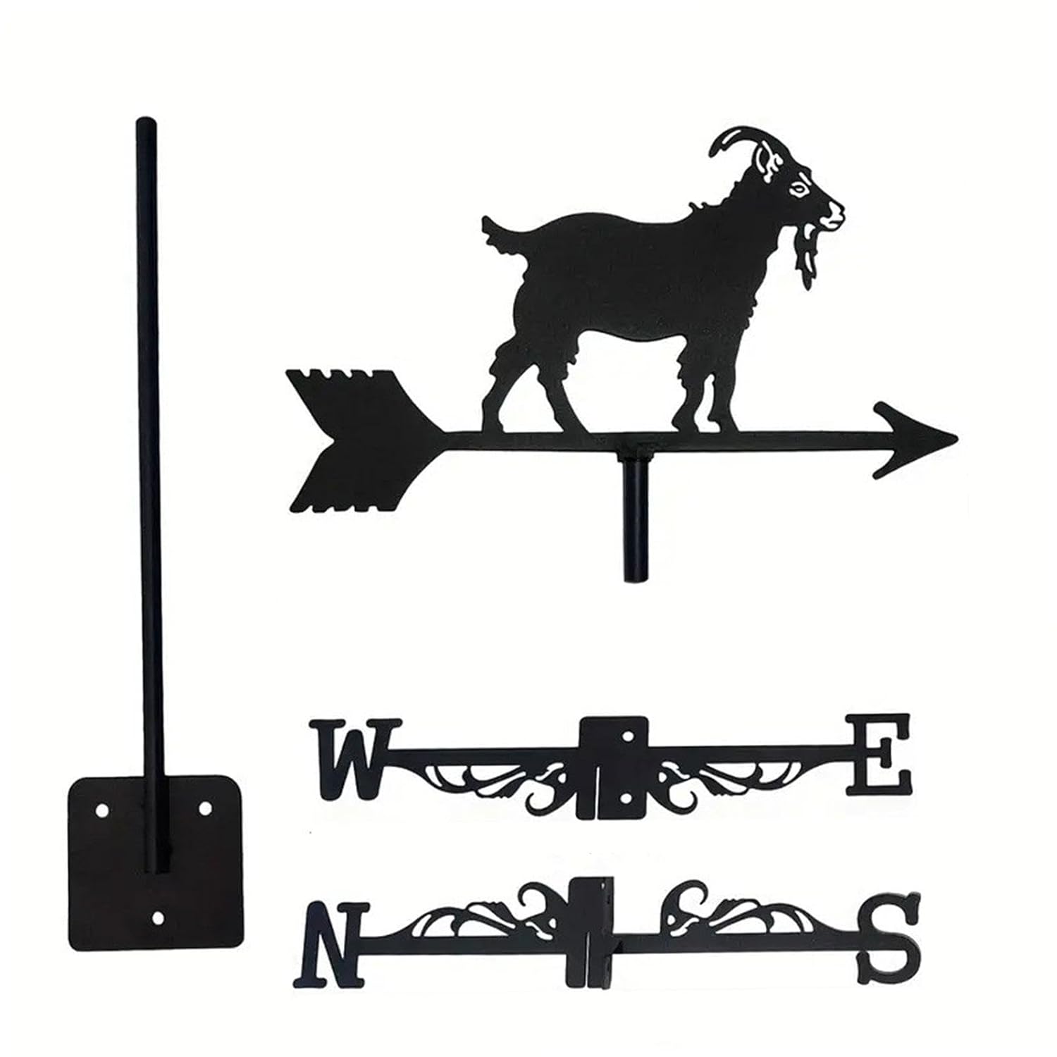 HEAVENGLOW Metal Weather Vane Wind Direction Indicator for Barn Sheds ...