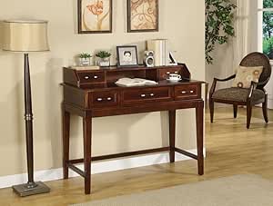 Amazon.com: City Scape Computer Desk in Java Finish : Home & Kitchen