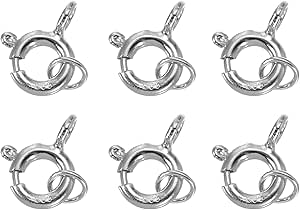Amazon.com: PATIKIL 5.5mm Spring Ring Clasps with Open Jump Ring, 6 Set ...