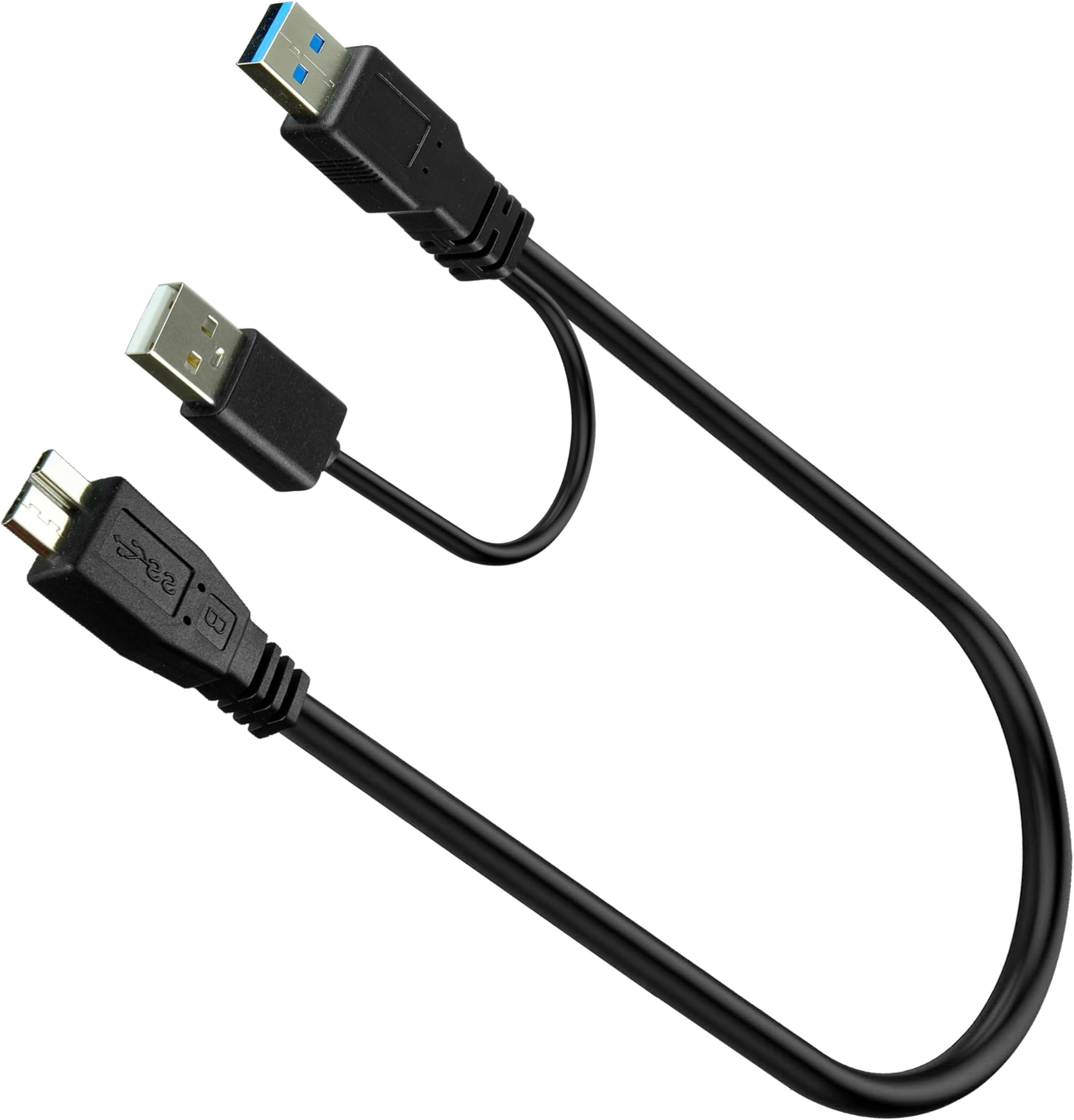 Amazon.com: USB 3.0 Cable Dual Power Charge Cables Y Adapter Type A ...