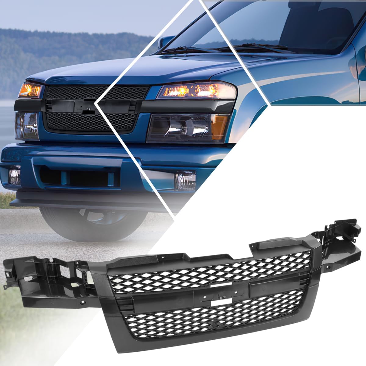 Amazon.com: Factory Style Front Bumper Grille Grill Compatible with 04 ...
