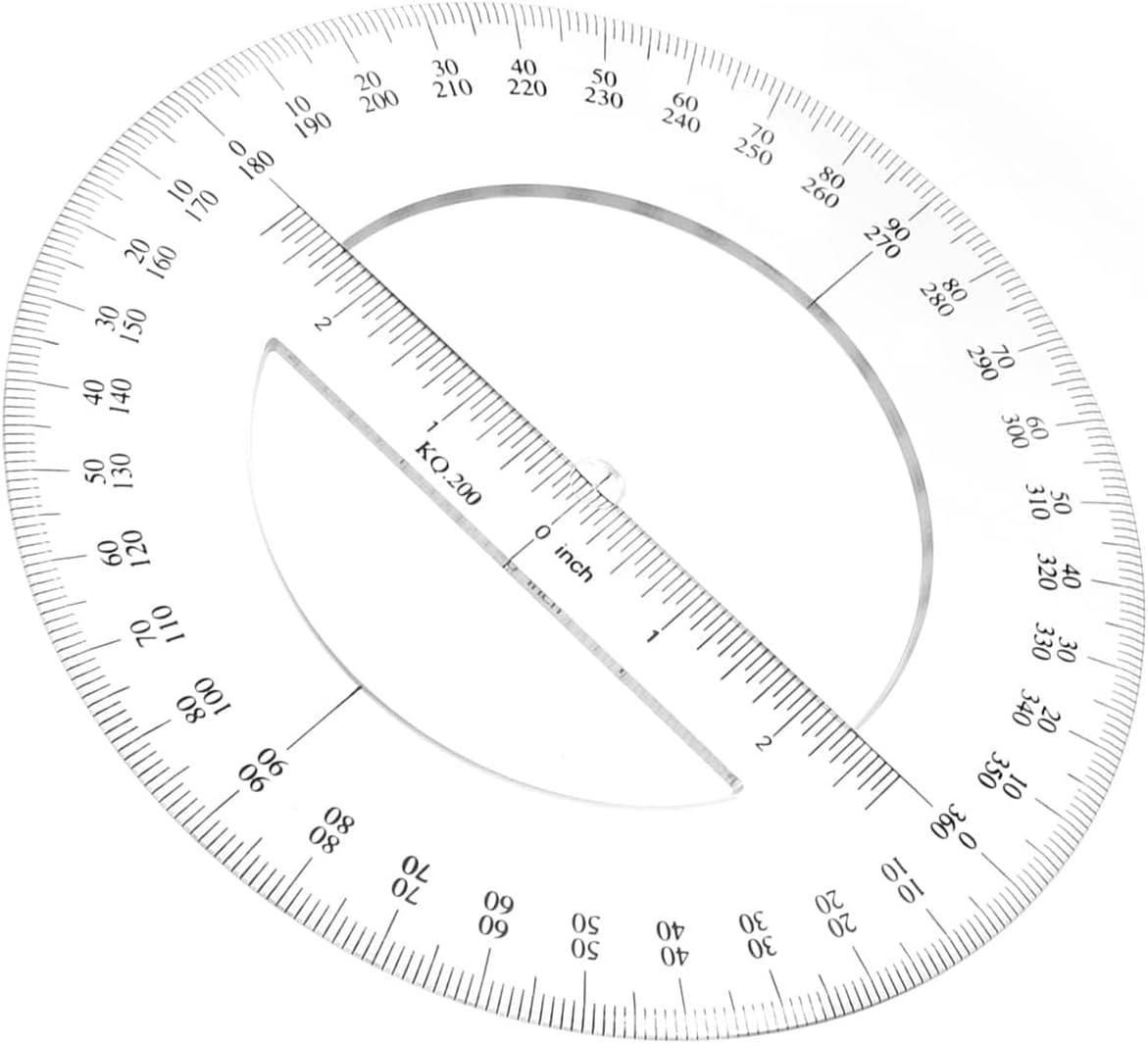 Amazon.com : Utoolmart 360 Degree Protractor, Swing Arm Protractor ...