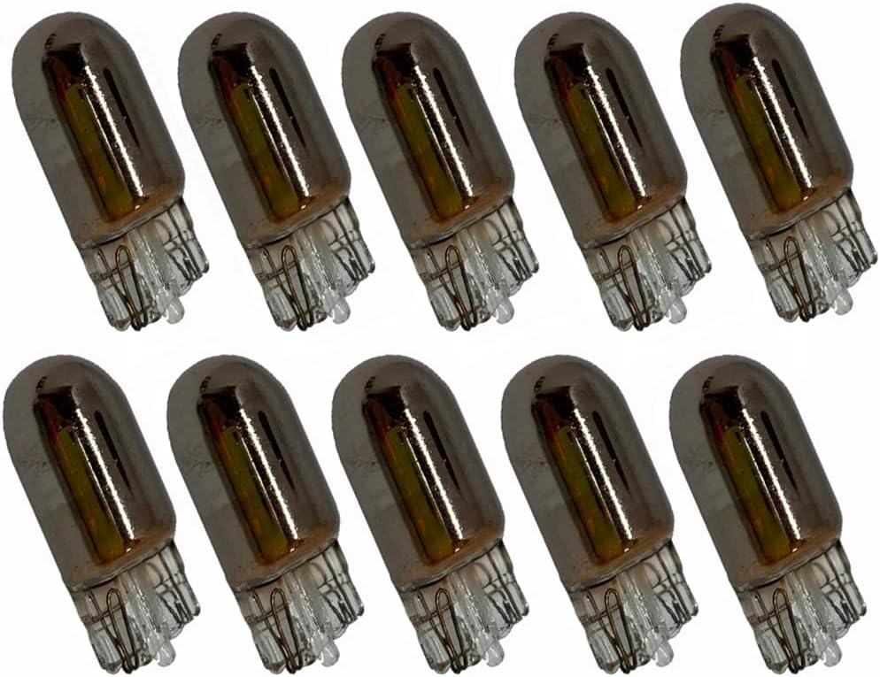 Amazon.com: 10Pcs T10 W5W 501 194 Silver Chrome Signal Lamp Glass Amber ...