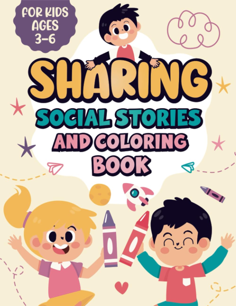 Sharing-Social Stories and Coloring Book: Cute coloring pages with a ...