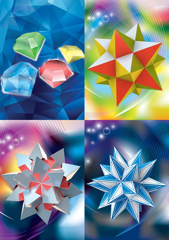 Buy Polyhedra Magic Edges Set 3 3d Paper Model Kits Polyhedra