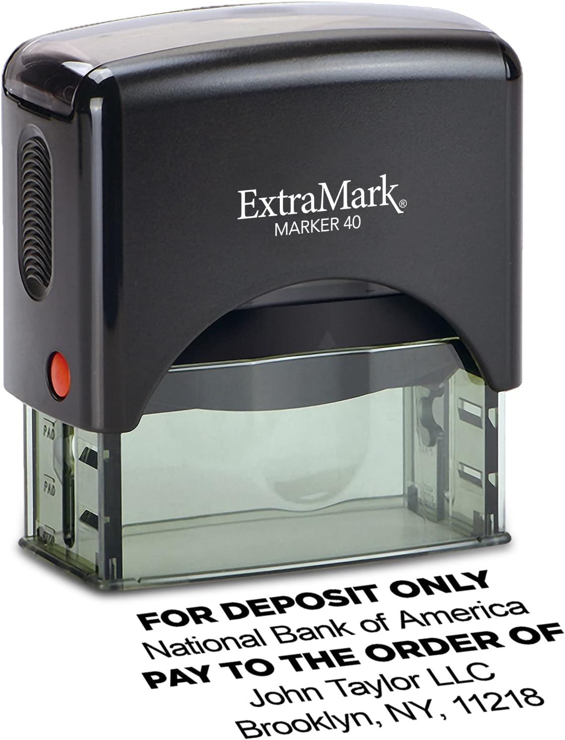 Amazon.com : Bank Deposit Stamp - High Definition Pre-Inked Stamp for ...