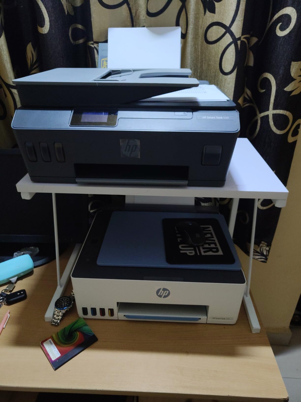 INDIAN DECOR. 45587 Creative Printer Shelf Microwave Oven Rack Office ...