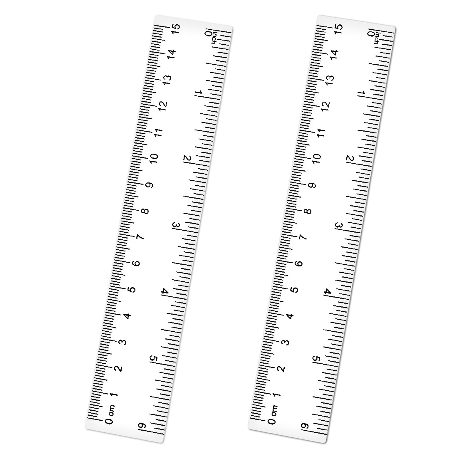 Amazon.com : Thinp 2 Pack Small Ruler 6 Inch Ruler Clear Plastic Ruler ...