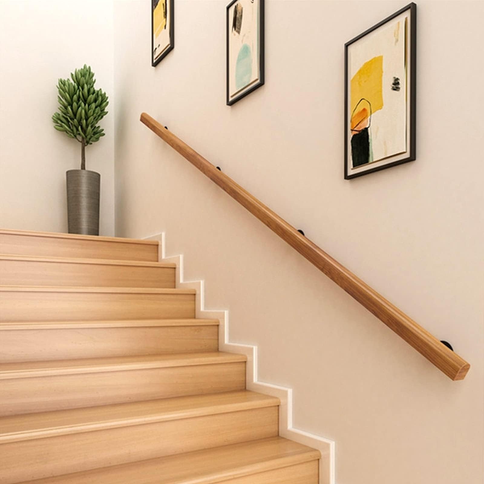 Main courante Main Courante En Bois Murale 50-600 Cm, Mains Courantes ...