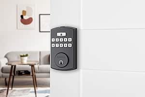 Amazon.com: Brinks Fingerprint & Keypad Electronic Door Lock with ...