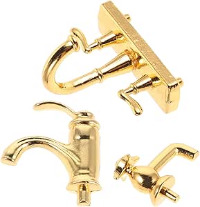 Amazon.com: SUPVOX 3pcs Realistic Miniature Faucet Detailed Dollhouse ...