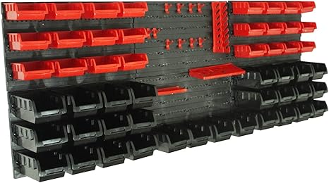 KCT 72 Pcs Wall Mount Hand Tool Organiser Storage Rack Hangers Panel ...